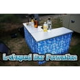 Portable Folding Party Bar w/ Black & Hawaiian Bar Skirts - Double Set ...