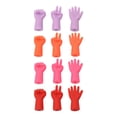 6Pcs Hand Shape Rubber Needle Tip Stoppers Anti Slip Knitting Needle ...