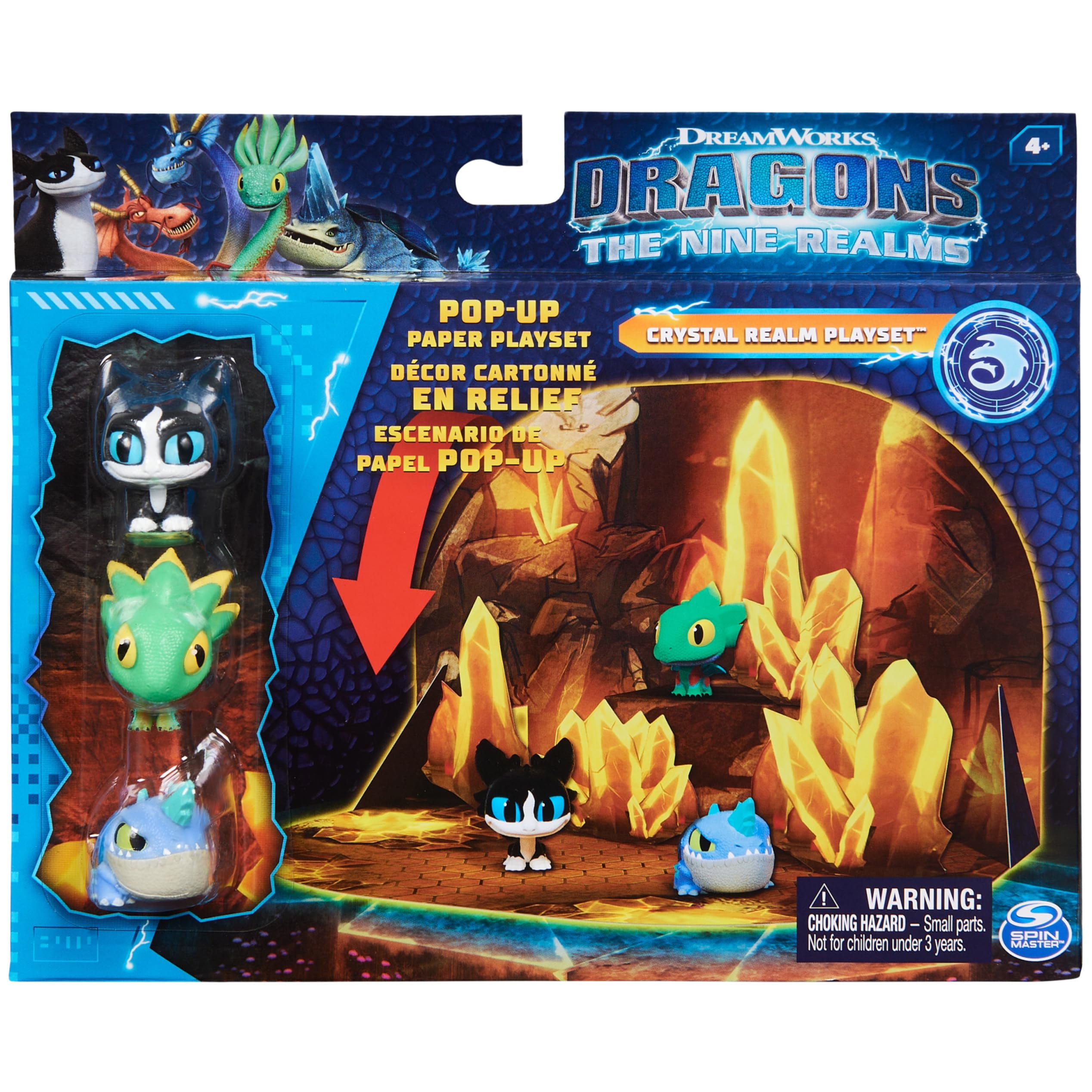 Dreamworks Dragons: The Nine Realms, Crystal Realm Pop-Up Playset with ...