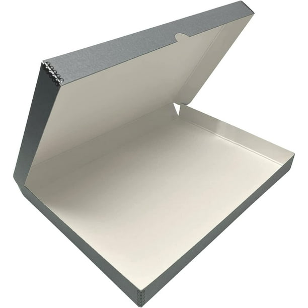 Grey 13x19 Clamshell Box 13.5" x 19.5" x 1.75". Archival Acid Free ...
