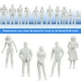 LYTIVAGEN 100 PCS Model Train People Passengers 1:50 White Unpainted ...