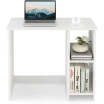 Uforic 40 Computer Desk with Monitor Stand & 3 Drawers - White Desk ...