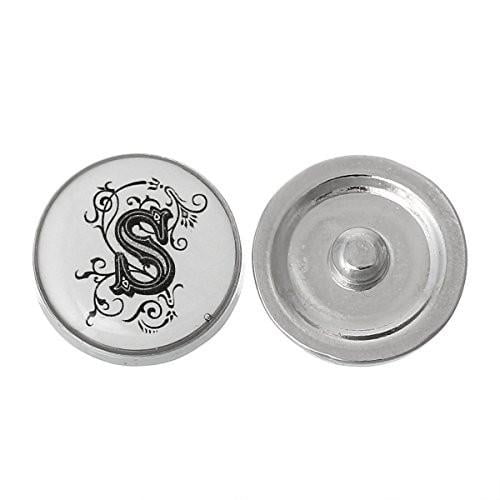 Alphabet Letter S Chunk Snap Button or Pendant Fits Snaps Chunk ...
