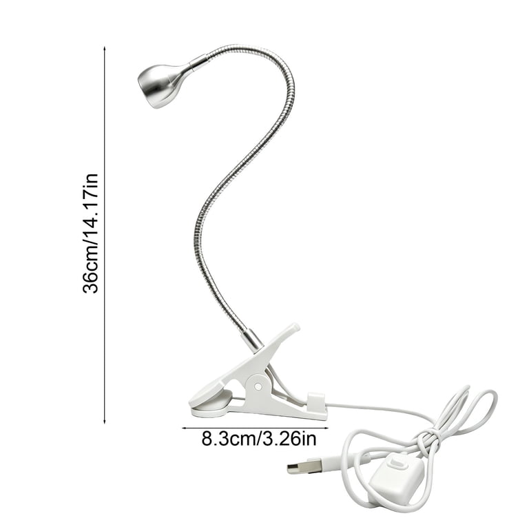 Trivibe LED Clip On Desk Lamp With Flexible Gooseneck, USB Powered ...