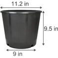 SHZAITOR 1/2/3/5/7/10/15 gallon Premium Black Plastic Nursery Plant ...