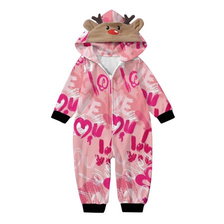 zanvin Matching Family Valentines Day Pajamas Onesie Hooded Holiday ...