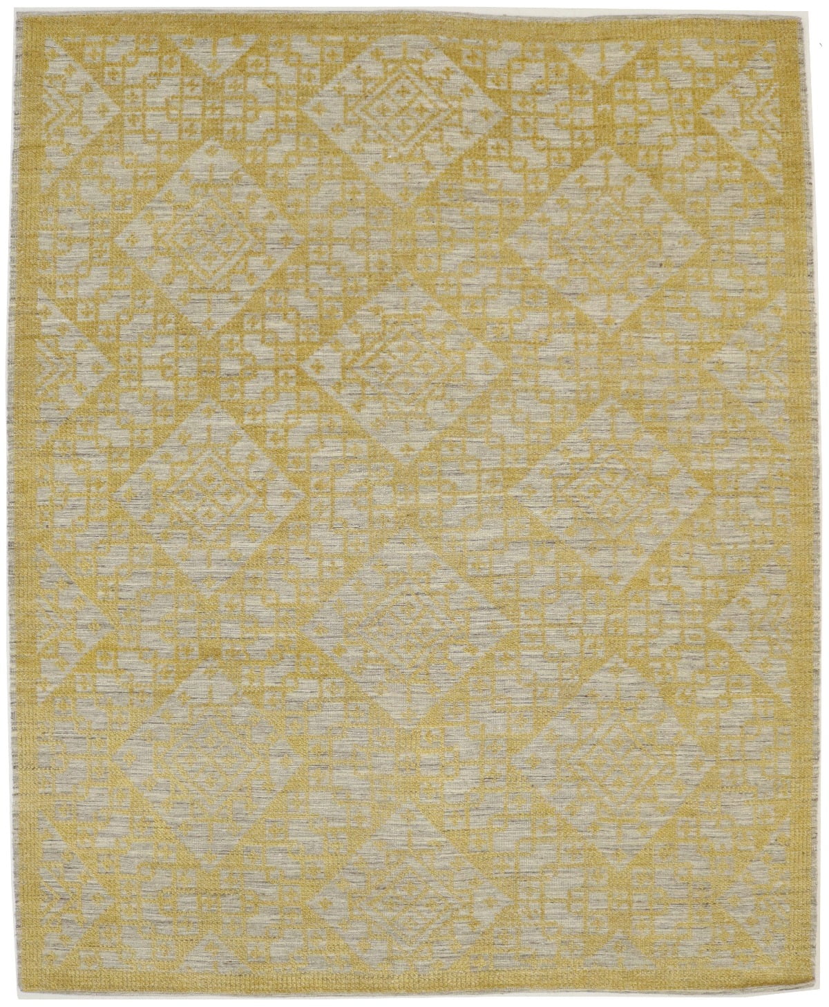 Beige & Gold Geometric 8X10 Modern Oriental Rug - Walmart.com