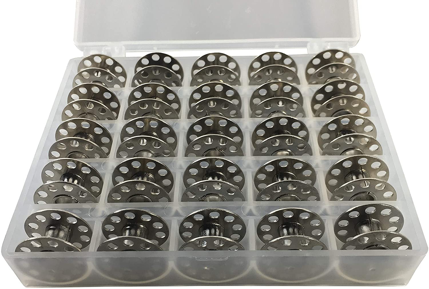 Bobbin Box With 25 Sewing Machine Bobbins Metal Lower Thread Bobbin ...