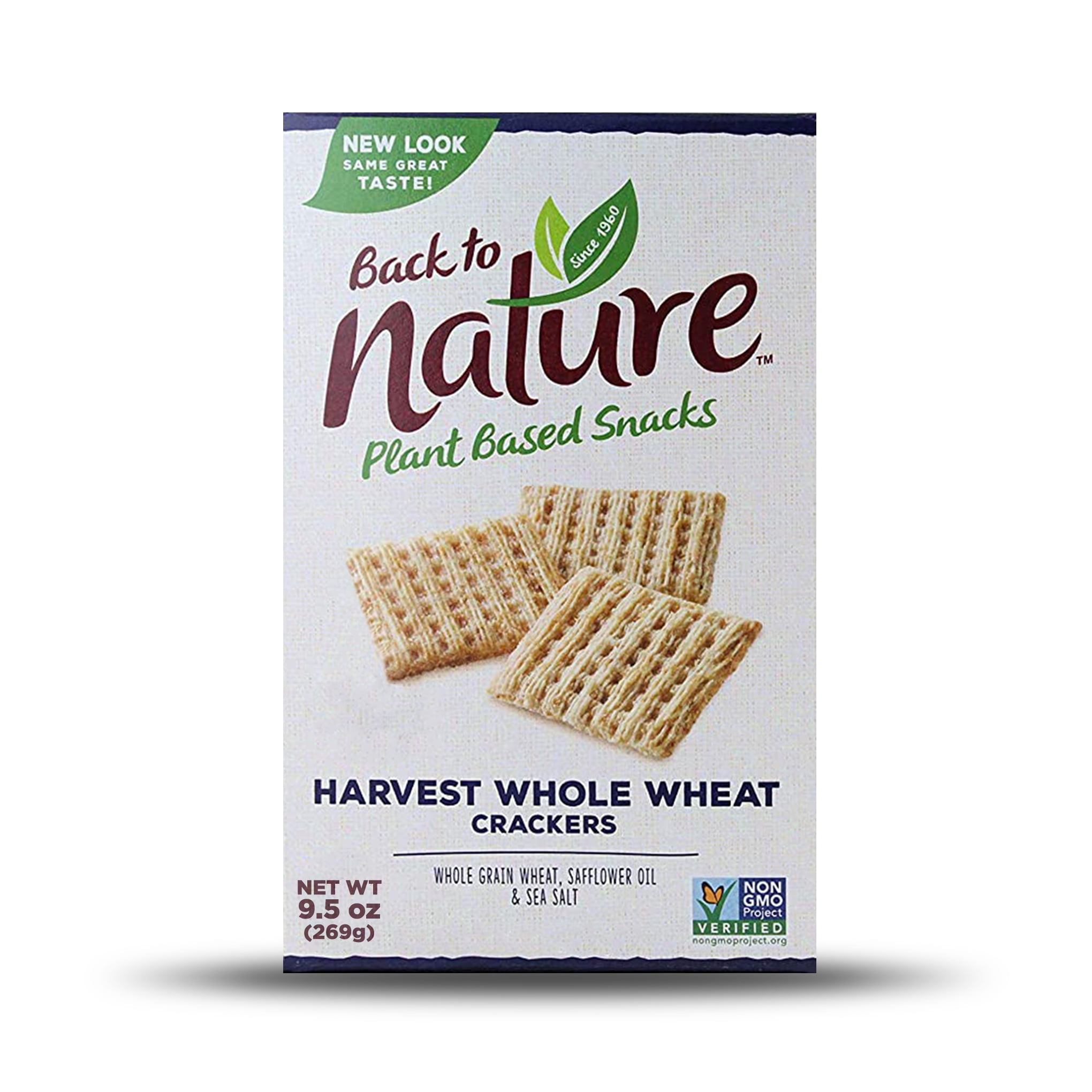 Back to Nature Harvest Whole Wheat Crackers, Non-GMO Project Verified ...