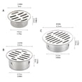 2pcs Modern Round Shower Floor Drain with Middle Drainages and Hair ...