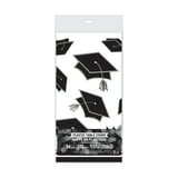 White Black 54 x 102 Border Print Tablecover Graduation School Spirit ...