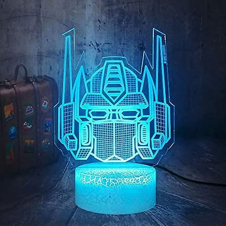Optimus Prime Character Boys Gift Transformers 3d Led Illusion Touch ...