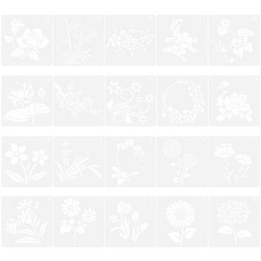 14pcs Painting Stencils Hollow-out Design Drawing Stencils Plastic DIY ...