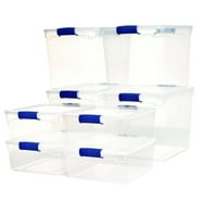 Homz 15.5 Qt Heavy Duty Clear Plastic Stackable Storage Containers, 16 ...