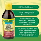 Spring Valley Organic Cold-Pressed Black Seed Oil, Liquid Dietary ...