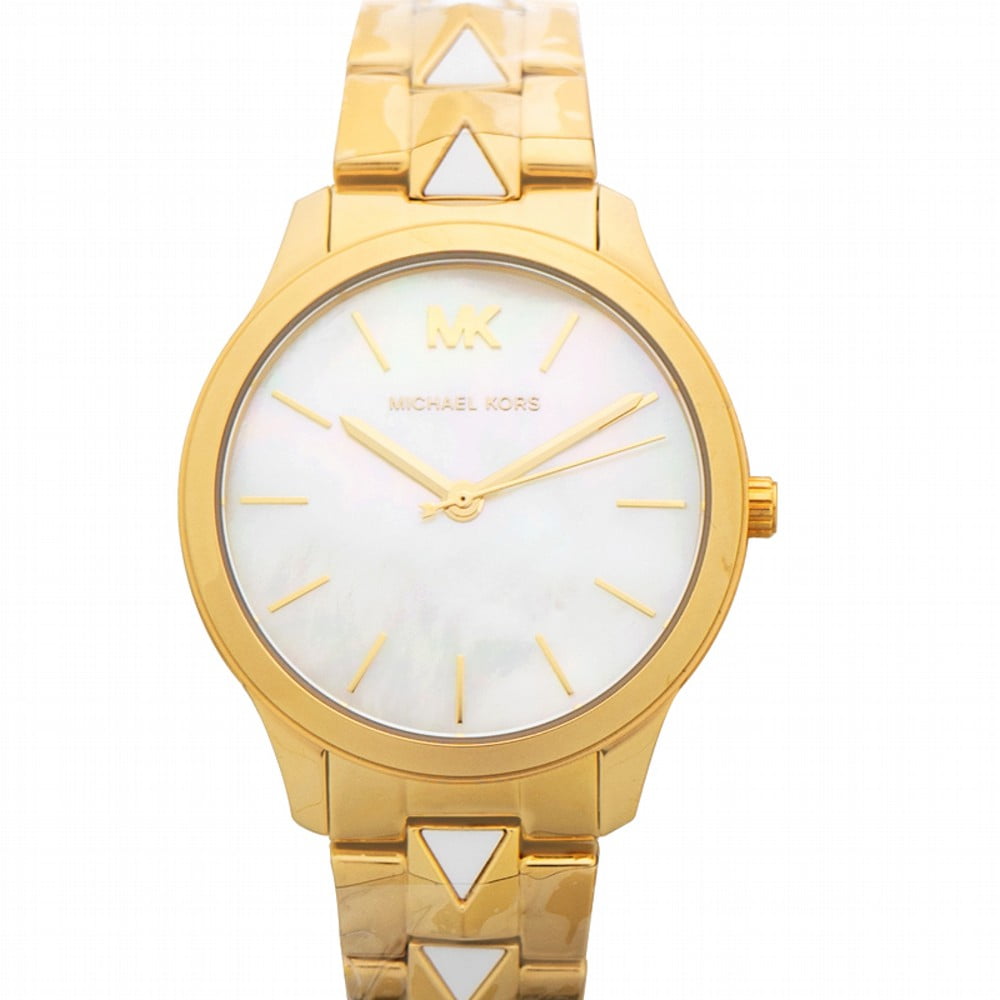 Michael Kors Runway Quartz Mother Of Pearl Dial Ladies Watch MK6689 ...