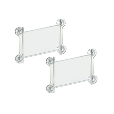 Azar 112740 3.5" W x 2.5" H L-Shaped Acrylic Sign Holder, 10Pack ...