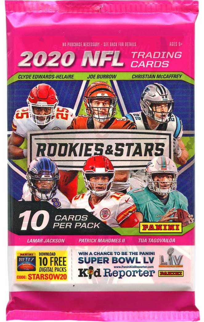 NFL Panini 2020 Rookies & Stars Football Trading Card Pack - Walmart.com