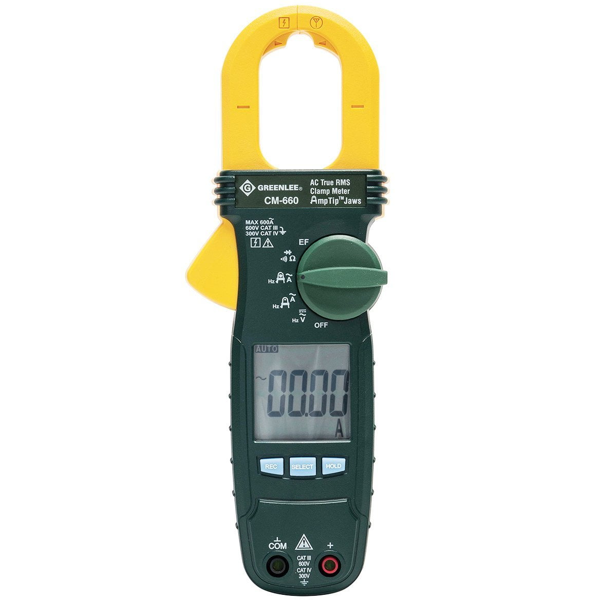 Greenlee CM-660 600-Amp Durable General Purpose AC Clamp True RMS Meter ...