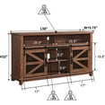 OKD Farmhouse TV Stand for 65+ inch TV, Entertainment Center with Adjustable Shelves for Living ...