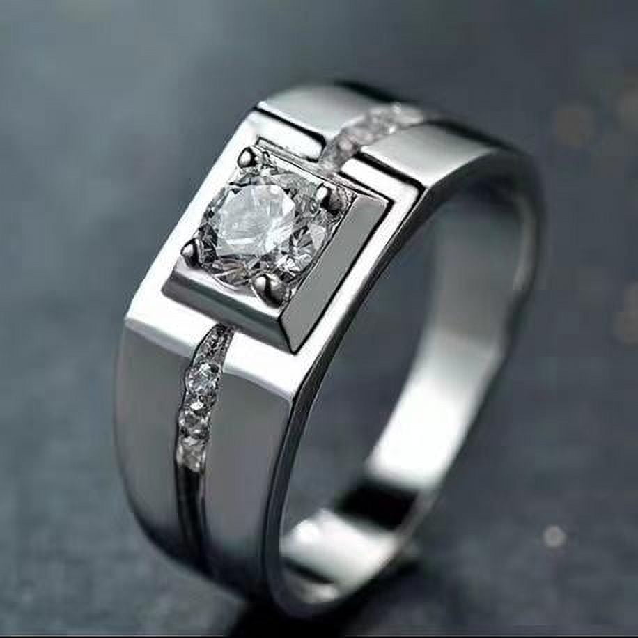 Click here for Volalo Moissanite New Mens Four-Claw 1 Karat Plati... prices