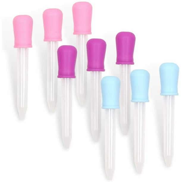 Liquid Dropper, 9 PCS Silicone and Plastic Droppers – 5 ML Pipettes for ...