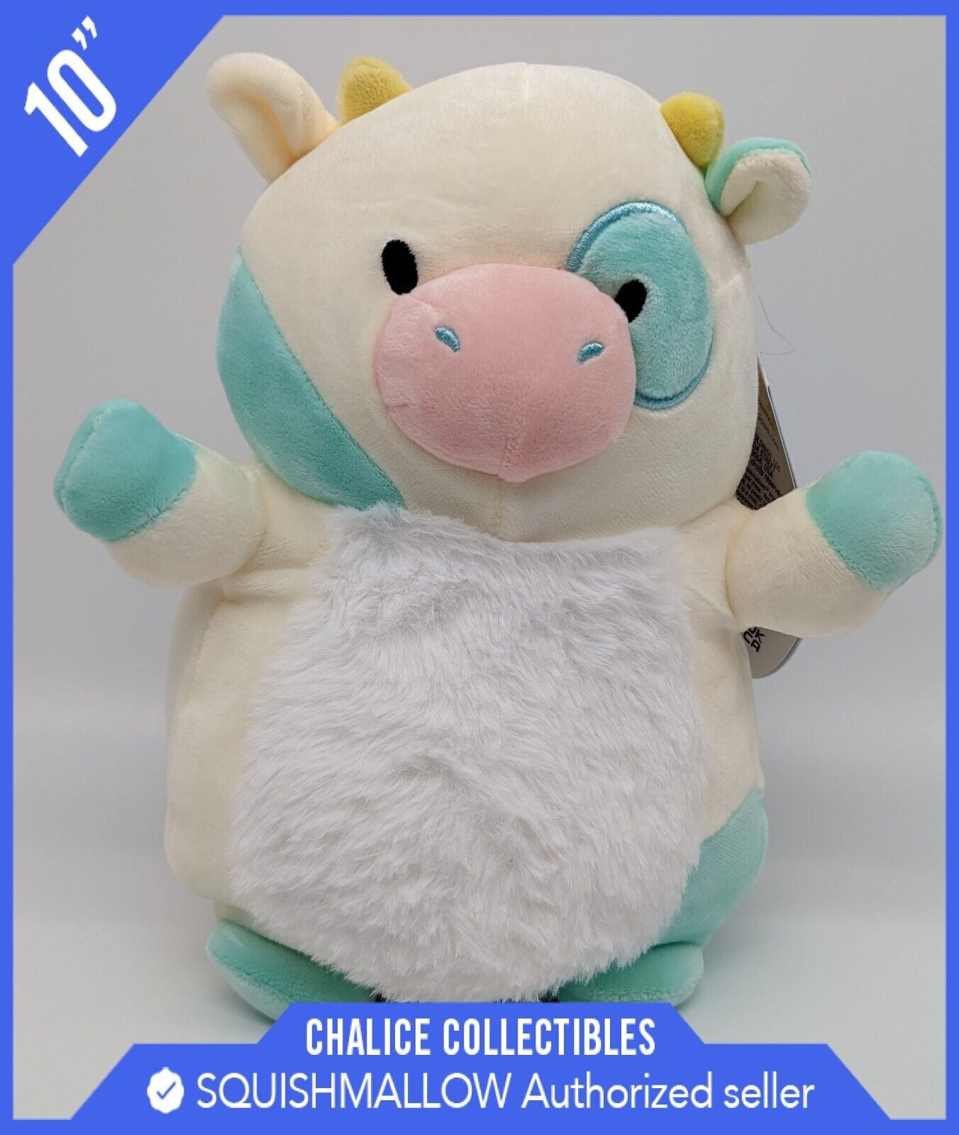 Squishmallows Kellytoy Plush Hug Mees Series B 10" Belana the Cow NWT ...