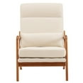 Accent Chair,High Back Armchair with Solid Wood Legs and Frame ...