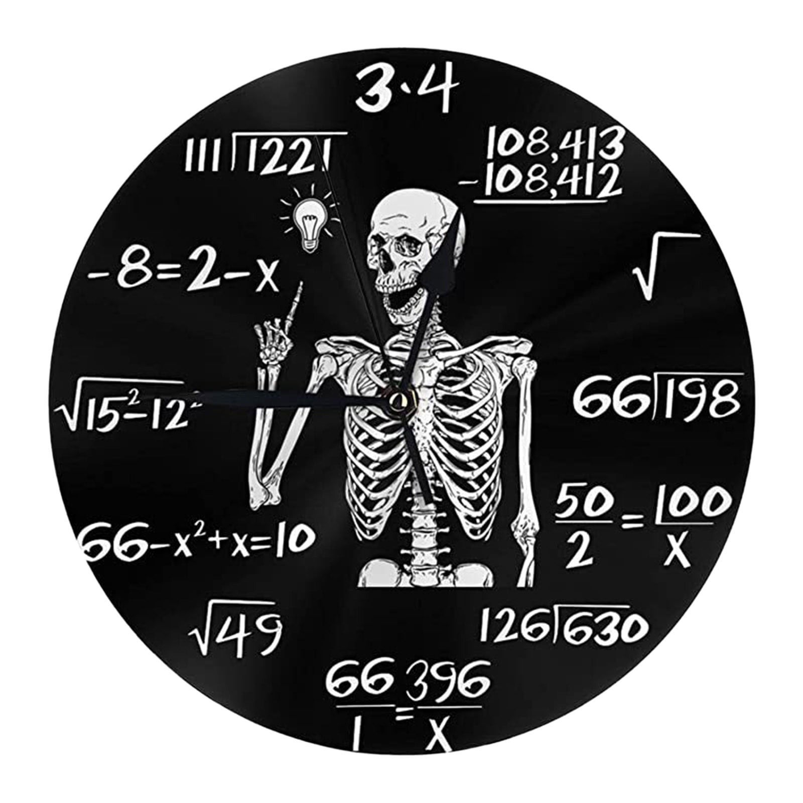 Reloj de Pared y Matemáticas 12 Pulgadas sin Tictac Relojes de Pared de ...