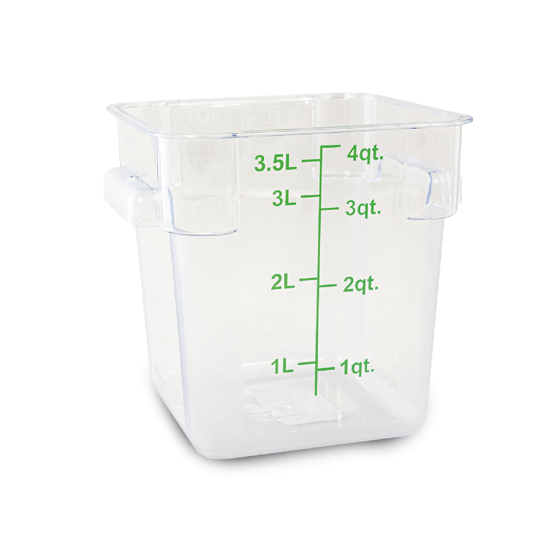 Recipiente de Policarbonato Graduado Cuadrado Caledonia Capacidad 4 Qt ...