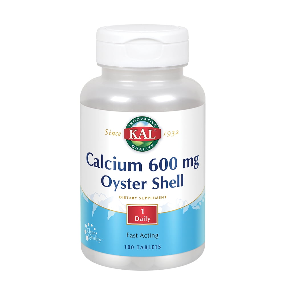 KAL Calcium Oyster Shell 600 mg | Healthy Bones, Teeth, Nerve & Muscle ...