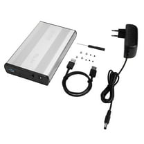 axGear Portable 3.5 Inch SATA Hard Drive Enclosure, USB 3.0 High Speed ...
