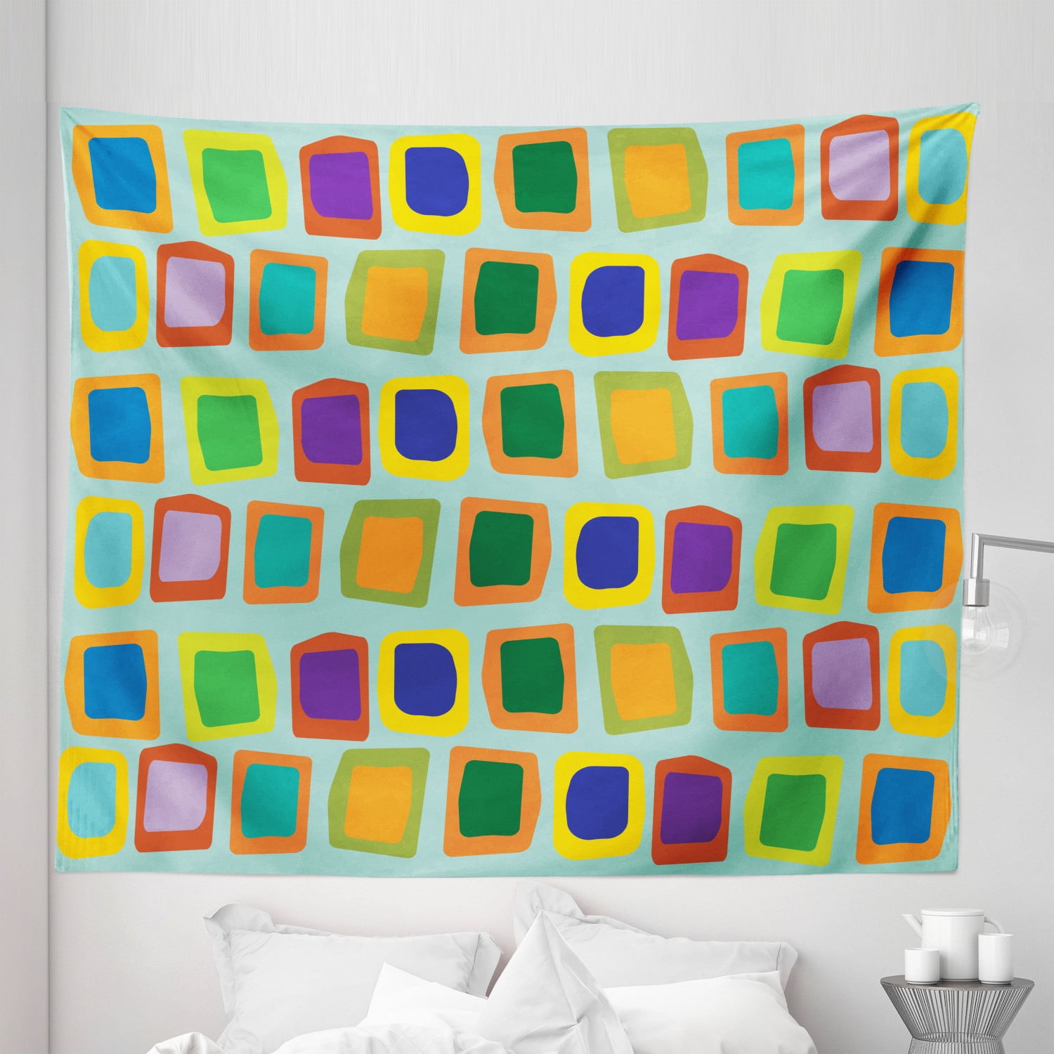Colorful Tapestry, Modern Abstract Illustration with Various Uneven and ...
