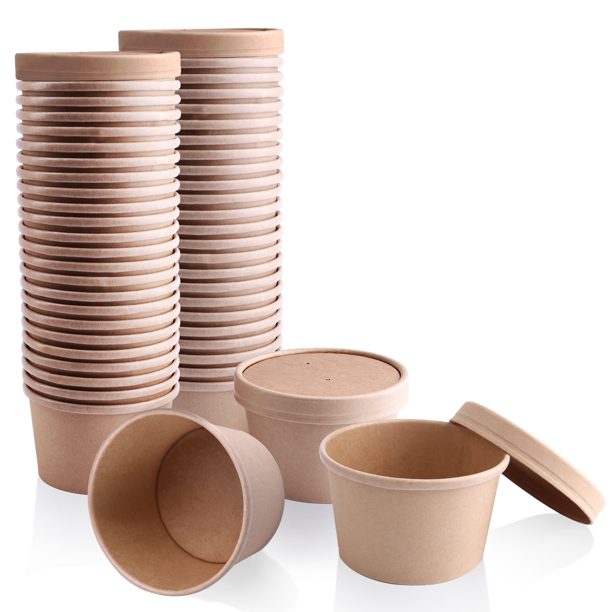 50 Pack 12 Oz Kraft Compostable Paper Food Cup With Vented Lid 50-pack-12-oz-kraft-compostable-paper-food-cup-with-vented-lid