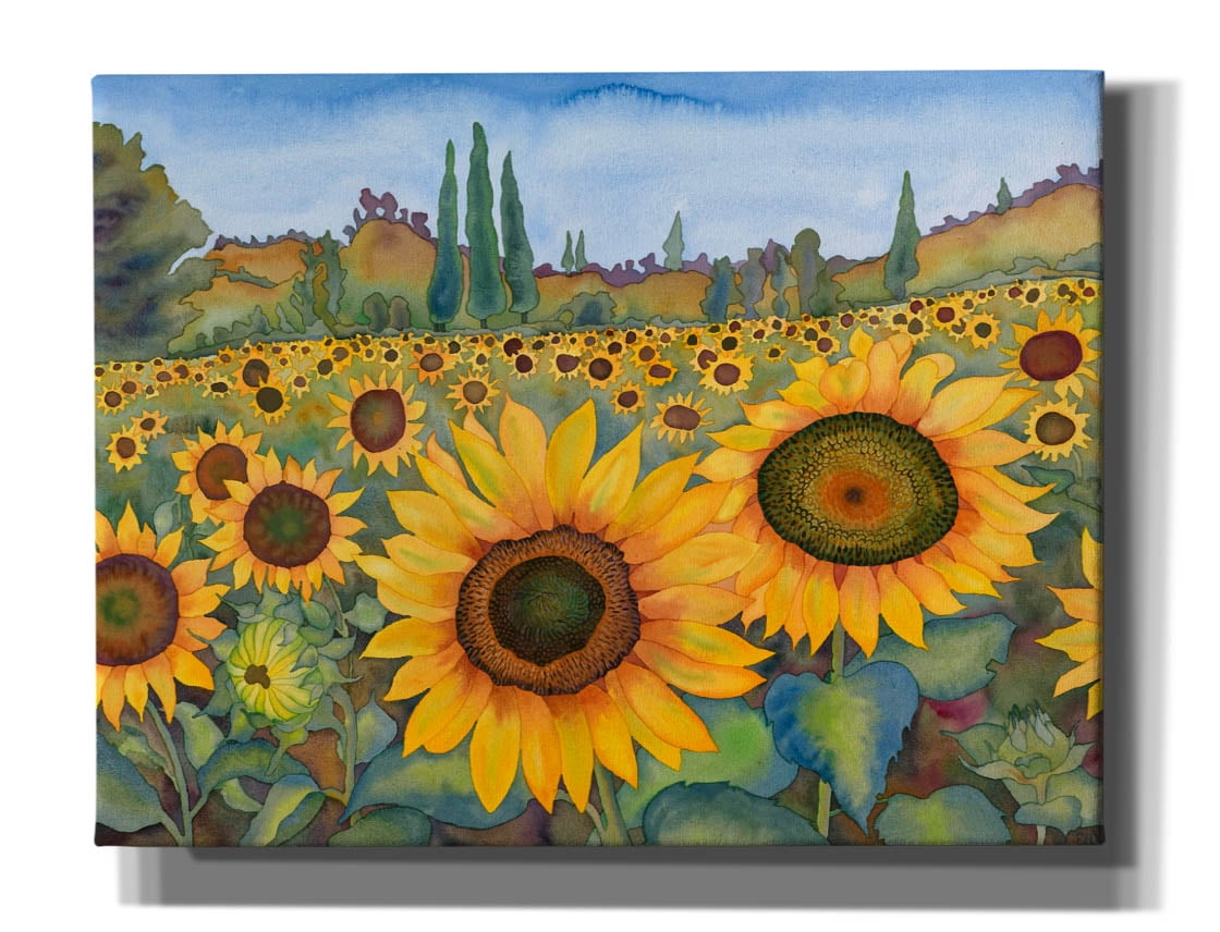 Epic Graffiti 'Sunflower Fields' by Carissa Luminess, Canvas Wall Art ...
