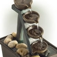 Alpine Corporation 8" Tall Indoor/Outdoor 4-Tier Step Tabletop Fountain ...