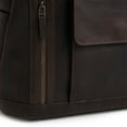 VELEZ Dark Brown Top Grain Leather Backpack for Men Daypack Vintage ...