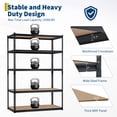 5 Tiers Garage Storage Shelves,Storage Shelving Racks,Metal Adjustable ...