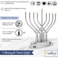 Aviv Judaica LED Electric Menorah, Battery Operated, Highly Chrome ...