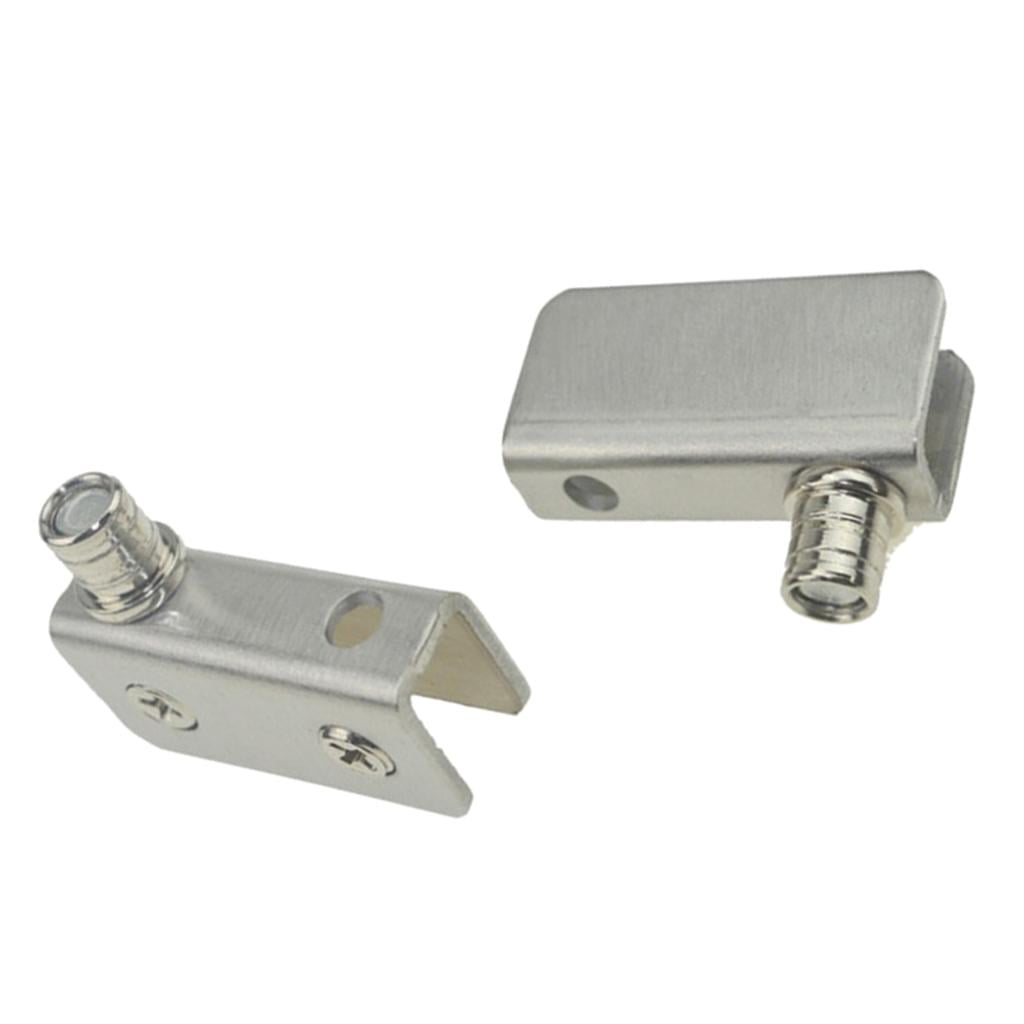 2x Heavy Duty Stainless Door Display Cabinet Showcase Hinges Support ...