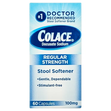 Equate Stool Softener Laxative Softgels for Constipation, 100 mg, 140 ...
