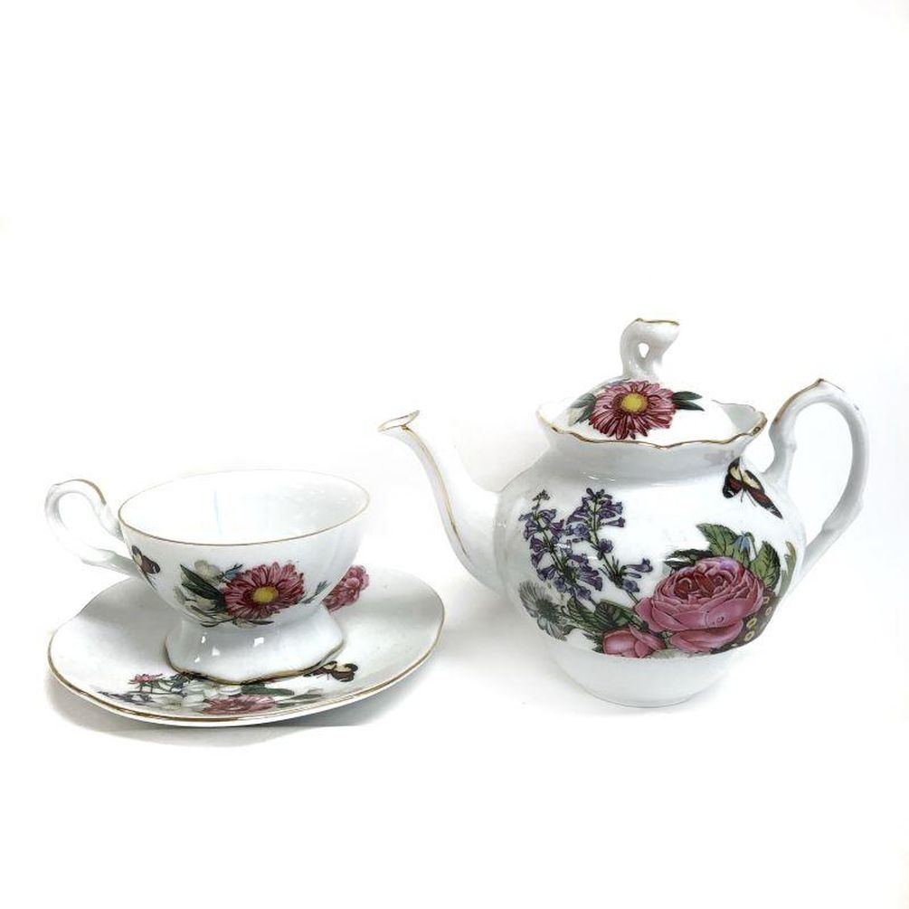 Pink Floral Teapot Set - Walmart.com