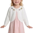 ATORRE Toddler Girls Shrug Cardigan Cute Lace Trim Open Front One ...