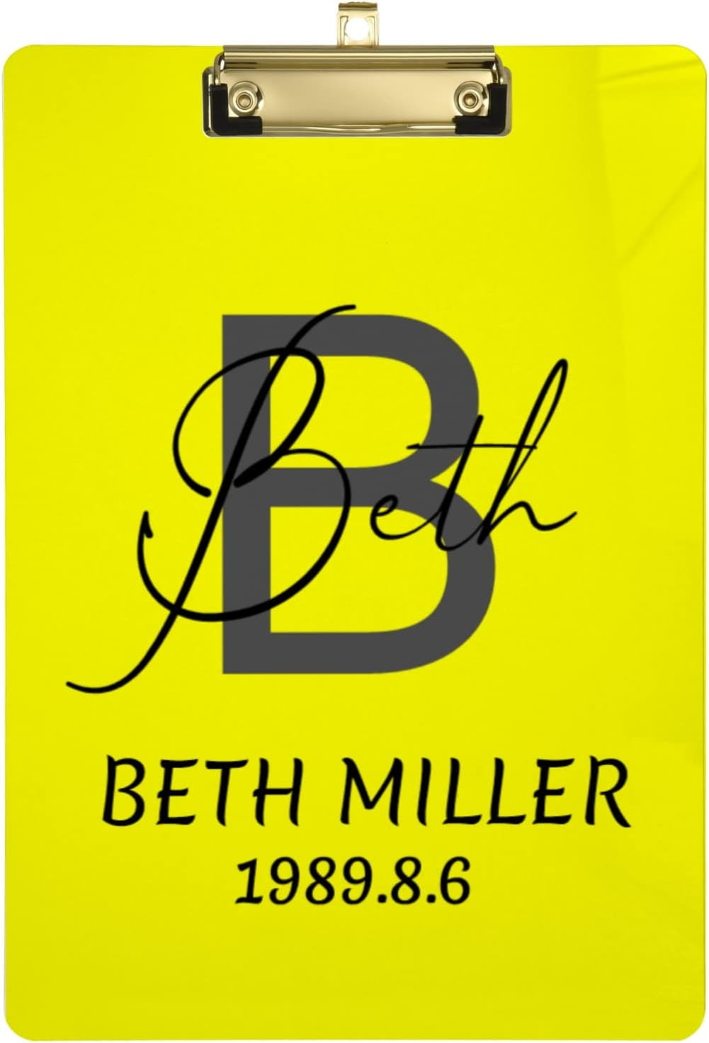 FMSHPON Yellow Clipboard Hardboard Wood Nursing Clip Board and Pull for ...