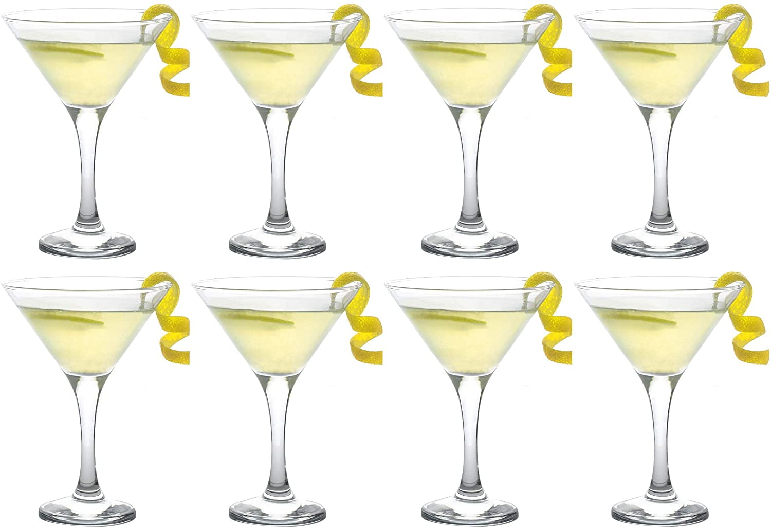 EPURE Glass Martini Glass Set - for Drinking Martinis, Manhattans ...