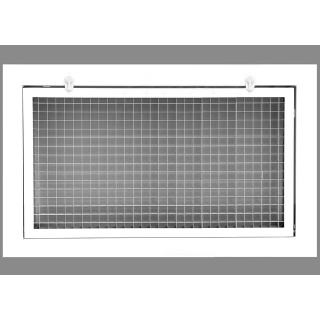 22" x 12" Cube Core Eggcrate Return Air Filter Grille for 1" Filter ...