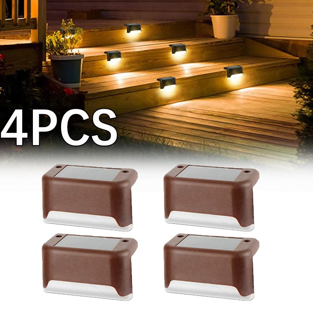 Solar Deck Lights,Miuline Solar Step Lights,Solar Powered Deck Lights 3 ...