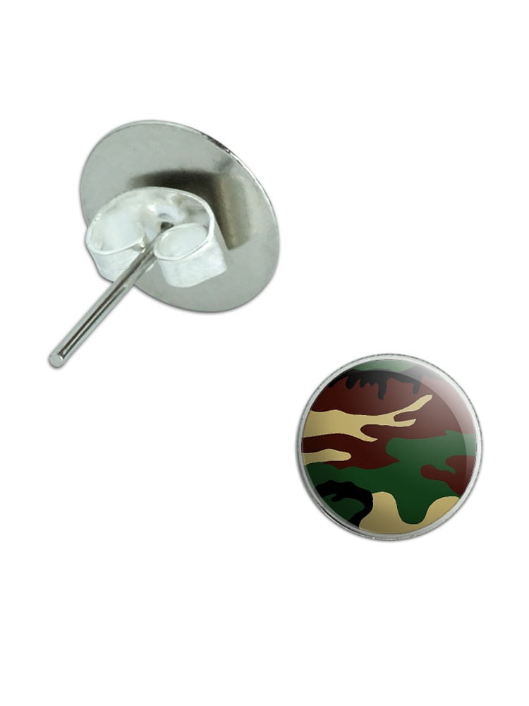 Camouflage Army Soldier Pierced Stud Earrings - Walmart.com
