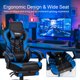 Gymax Office Computer Desk Chair Gaming Chair Adjustable Swivel w ...