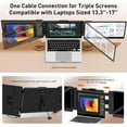 Marsmyth 14'' Triple Monitor for Laptop Screen Extender, Dual Monitor ...